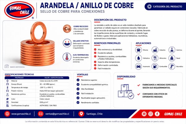 ARANDELA-GASKET | GOMAS CHILE